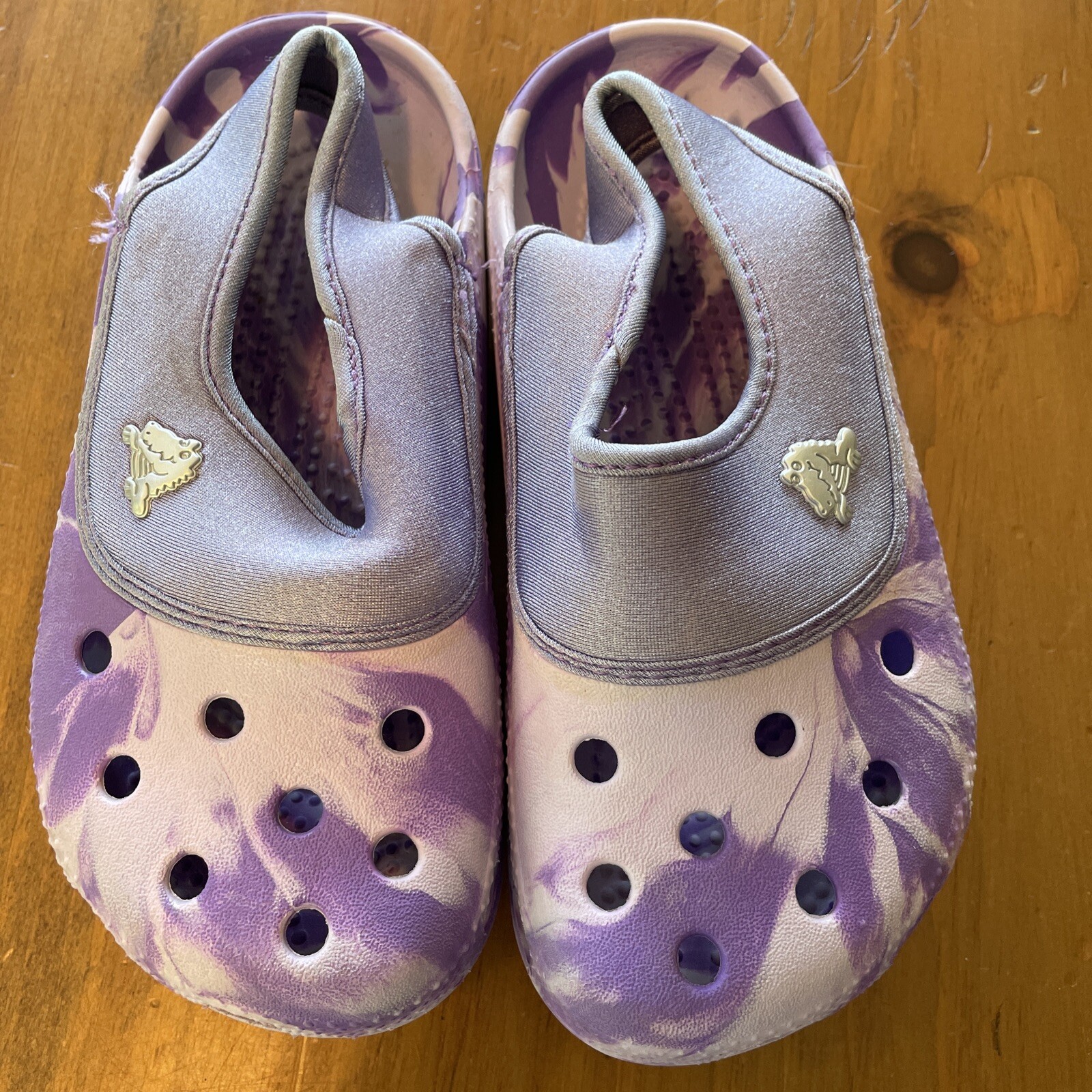 RARE CROCS Crocling Purple Haze Girls/Womens Sz 3 Exc… - Gem