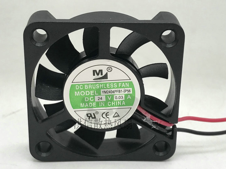 1 PCS YM M Fan YM2404PFB1-IP56 DC 24V 0.03A 4010 4CM 2 Wire Inverter ...