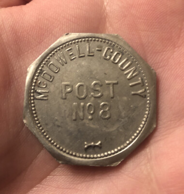 Rare McDowell County West Virginia VFW Post No.8 Scrip Token Coin $1.00 ...