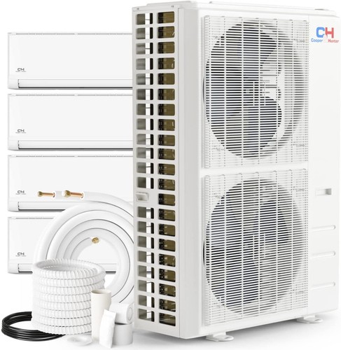 55000 BTU Four 4 Zone Mini Split Heat Pump Air Conditioner 6K+6K+6K+36K ...