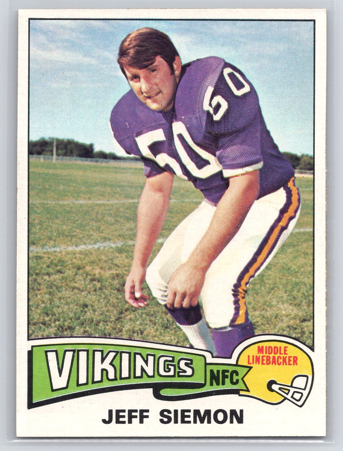 1975 Topps #268 Jeff Siemon - Vikings - MINT | eBay