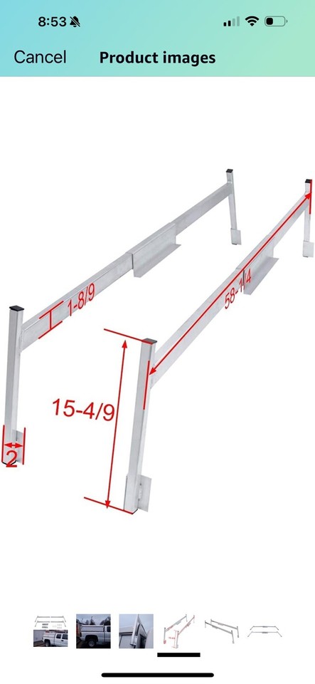 Truck Cap & Topper Ladder Rack Universal Aluminum Heavy Duty Truck Cap ...