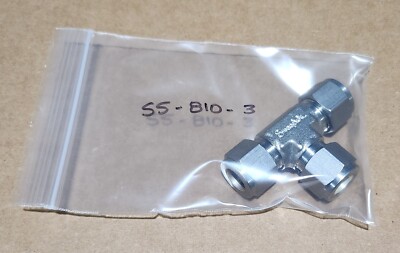 NEW Swagelok SS-810-3 TUBE FITTING UNION TEE 316 SS 1/2 INCH TUBE OD | eBay