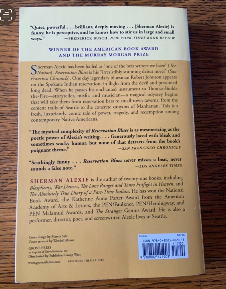 Reservation Blues - Sherman Alexie (National Book Award Winner) - Like ...