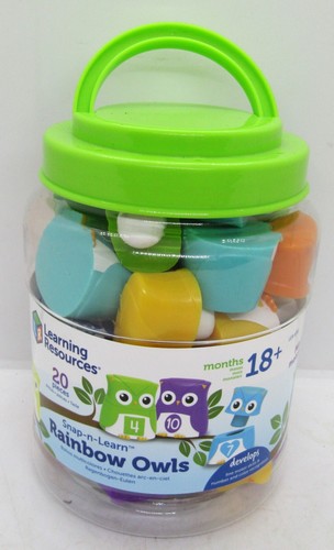 Learning Resources Snap-n-Learn Rainbow Owls, 20 Piece Set, New. | eBay