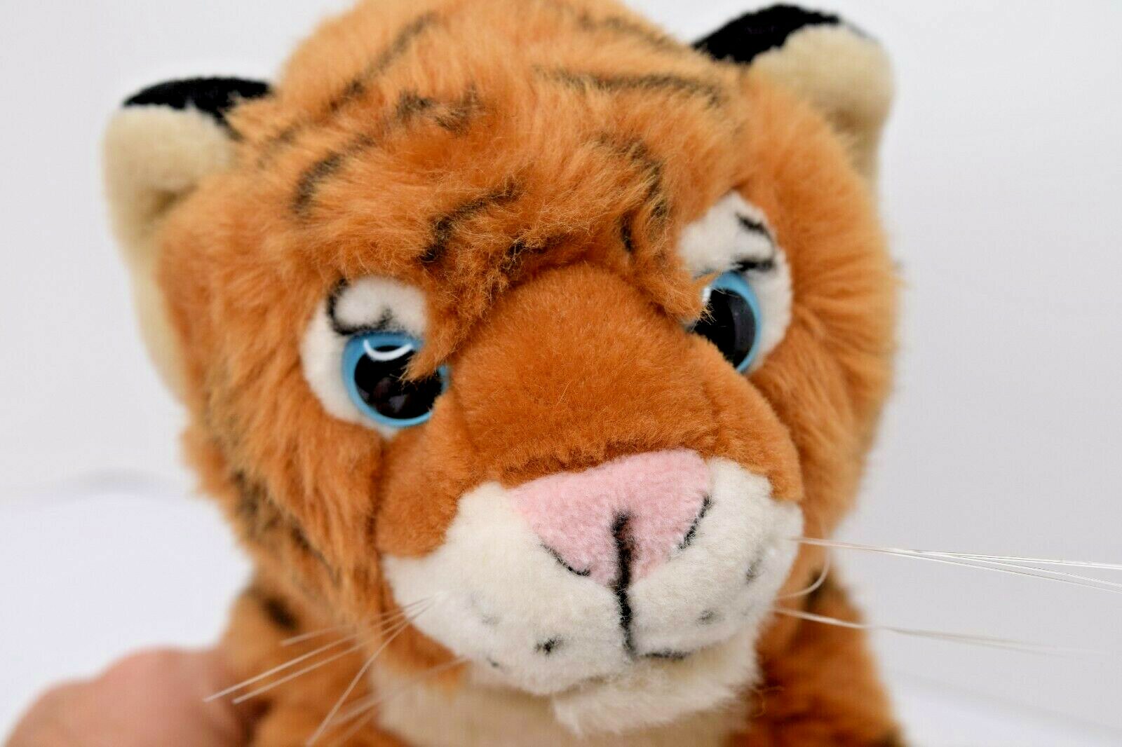 2007 K&M Orange Tiger Cub Plush 11" Stuffed Animal w/ Blue Eyes | eBay