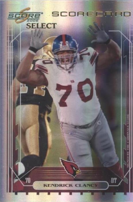 2006 Score Select - Kendrick Clancy #311 Scorecard /100 (RC) for sale ...