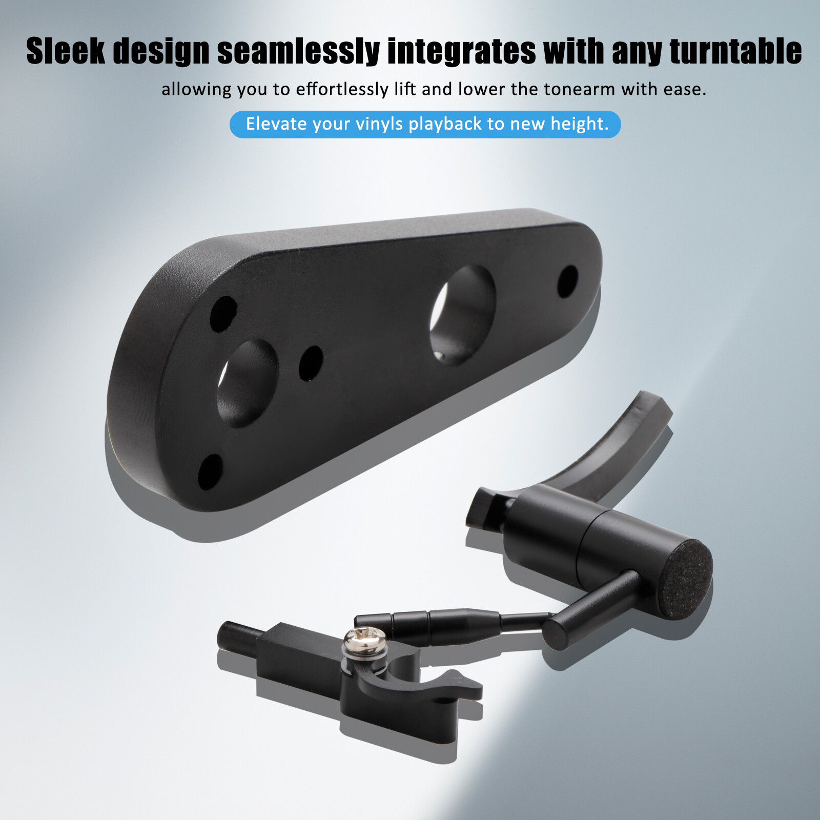 12.8MM Aluminum Alloy Tonearm Arm Lifter Turntable Disc Vinyls Record ...