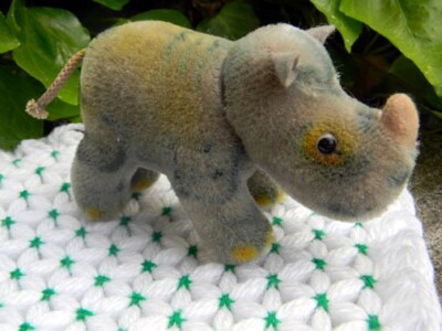 STEIFF NOSY RHINO 1100/10 MOHAIR No IDS 3" Tall 5" Long Rare Vintage | eBay