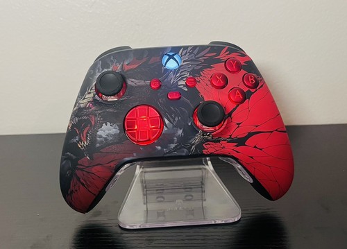 Micrsoft Xbox Premium Custom Modded Controller With LEDs “Red Dragon ...