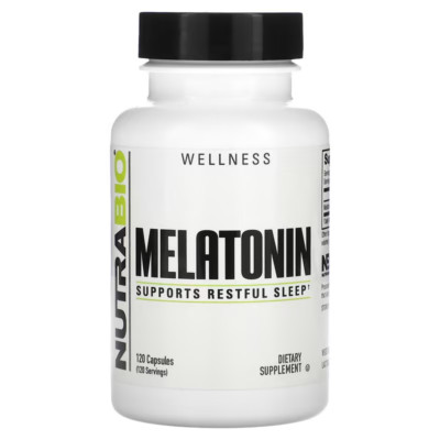 Nutrabio Melatonin 3mg Supports Restful Sleep 120 caps | eBay