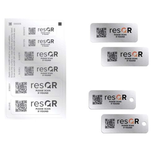 resQR Mini Value Pack 10pc Lost Item Recovery Stickers & Tags | eBay ...