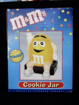 M & Ms Cookie Jar - Yellow - In Box | eBay