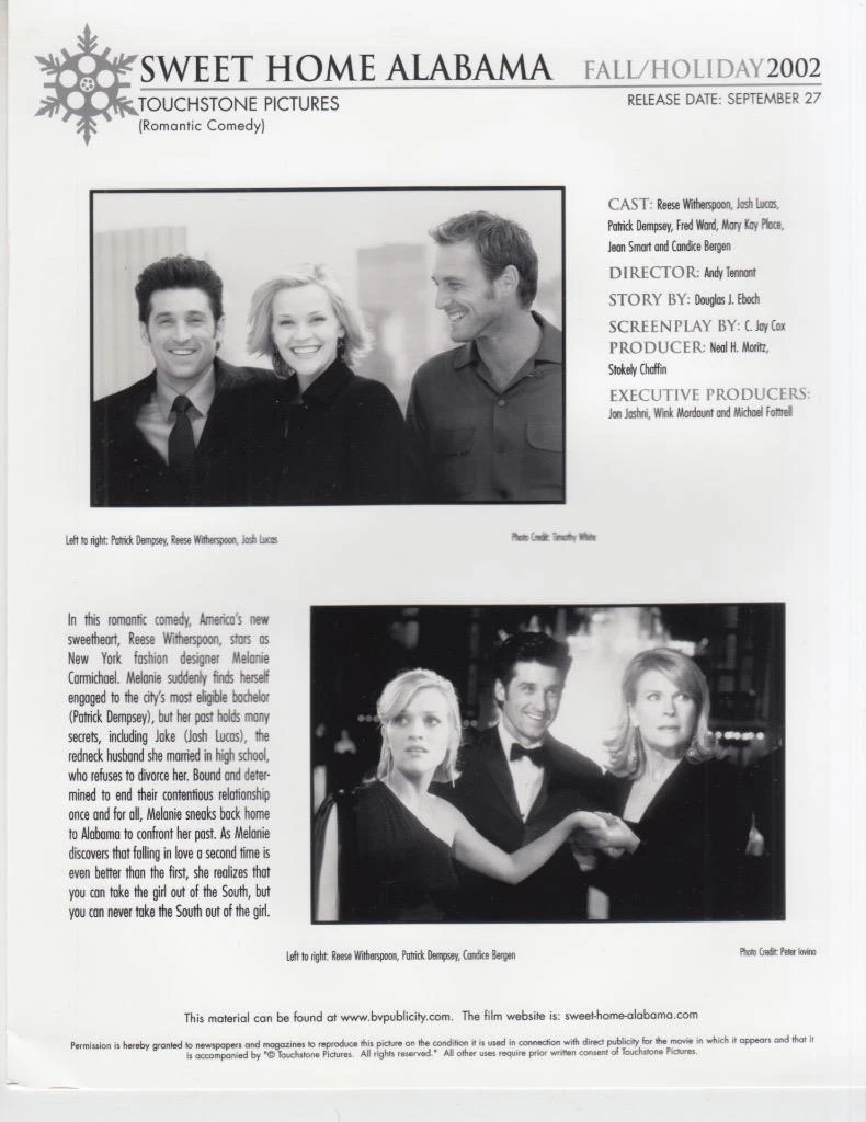 Sweet Home Alabama Movie Cover