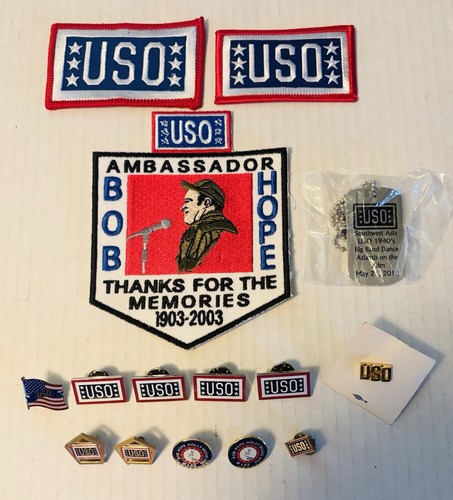 LOT Of 16 WWII Military USO Memorabilia. Pins, Patches, Dog Tags | eBay