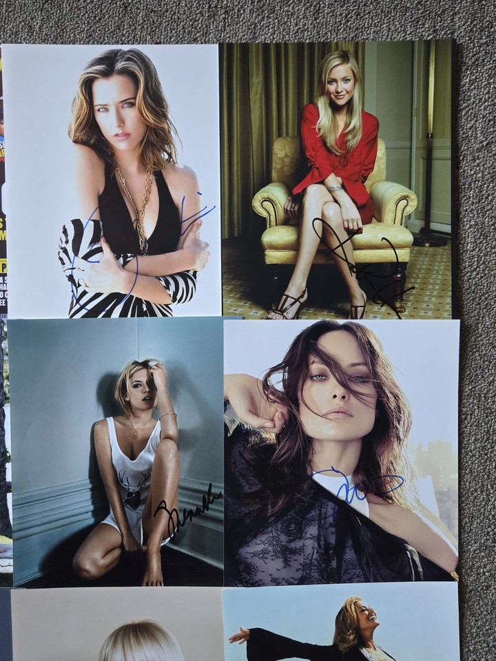 Lot Signed Autographed 8x10" Photographs Models & Actresses Collage ...