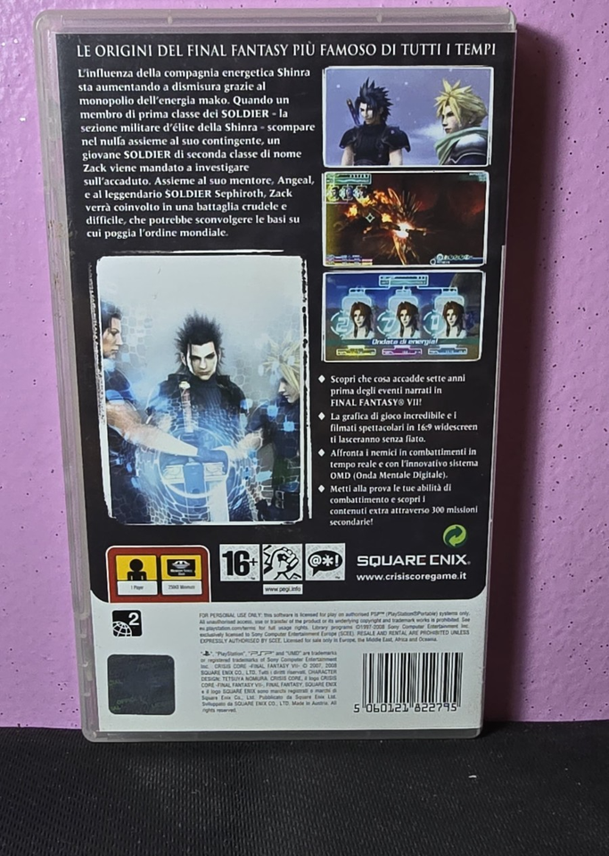 CRISIS CORE FINAL FANTASY VII PSP ITA SQUARE ENIX | eBay