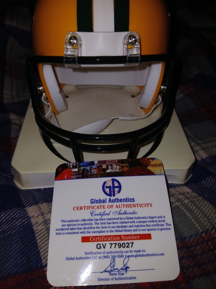 Aaron Rodgers Signed / Autographed Green Bay Packers Mini NFL Helmet ...