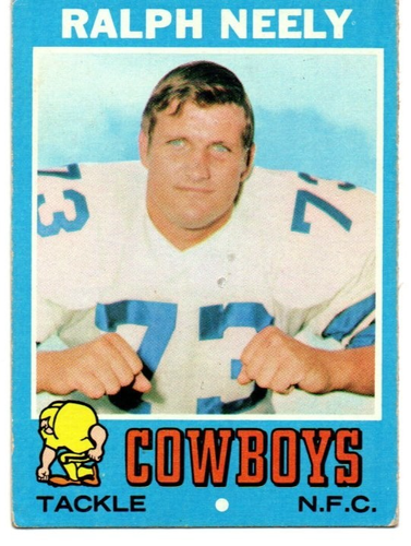 1971 TOPPS Vintage Football Trading Card #89 - RALPH NEELY, Dallas ...