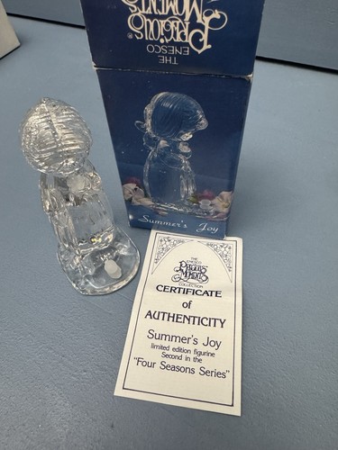 The Precious Moments "Summer's Joy " Lead Crystal Figurine 1991. | eBay
