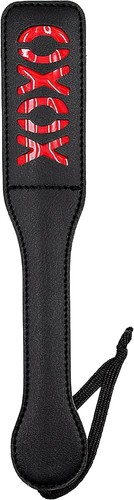 XOXO- Imprint Faux Leather XOXO Spanking Paddle for Sex Cosplay Play 12 ...