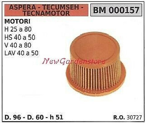Air Filter Aspera Engine Lawn Mower Lawnmower By H 28 A 80 000157 | eBay