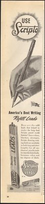 1945 Vintage ad for Scripto Leads`art hand pencil 100218 | eBay