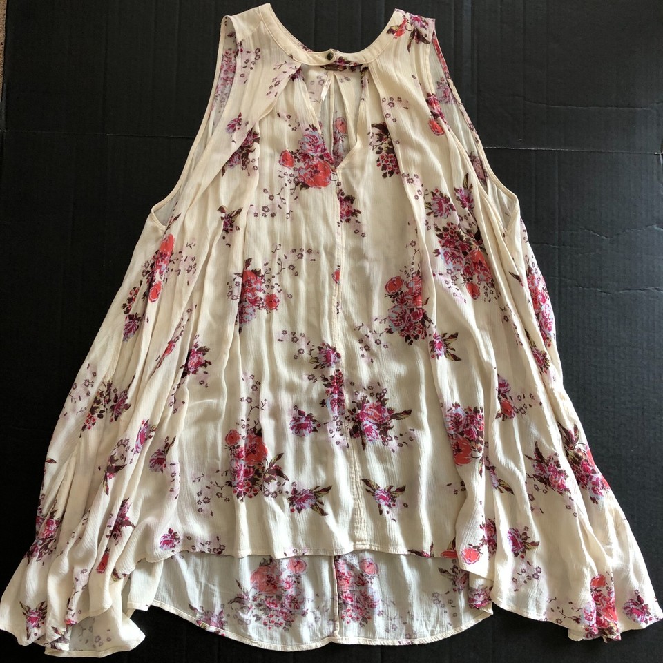 Free People Tree Swing Tunic Dress Sleeveless Top Womens Size Small ...