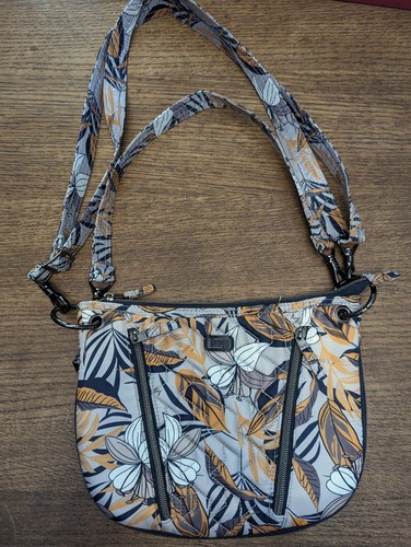 Lug Brushed Flower Crossbody Shoulder Bag Purse- SWIVEL -RFID ...