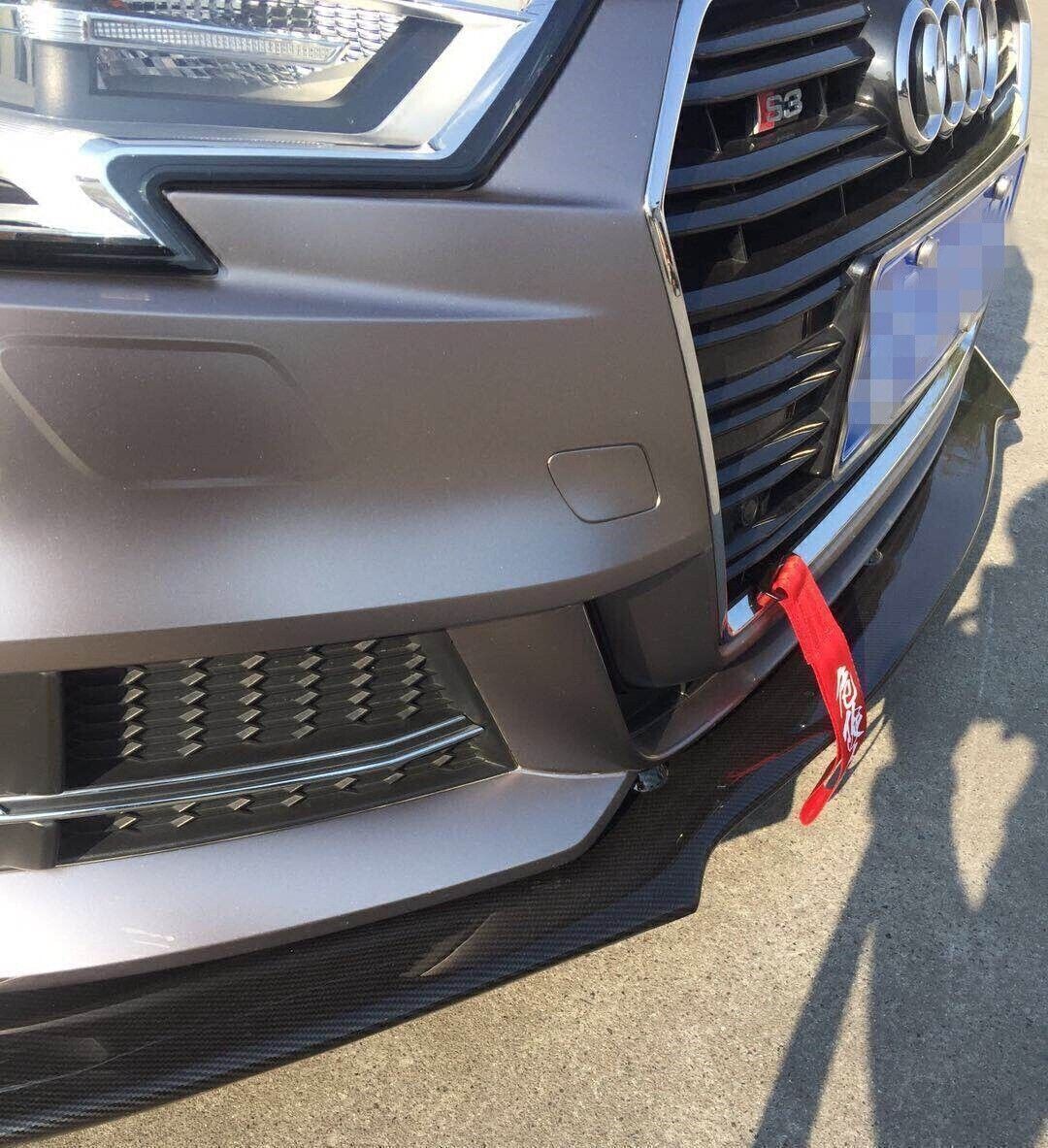 Carbone Style Pour Audi A3 S-Line S3 8V Spoiler Lèvre Lame Jupe Pare ...