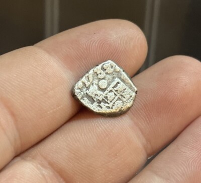 1732 Full Date 1/2 Reale Silver Cob Spanish Colonial Coin Jewerly Cast ...