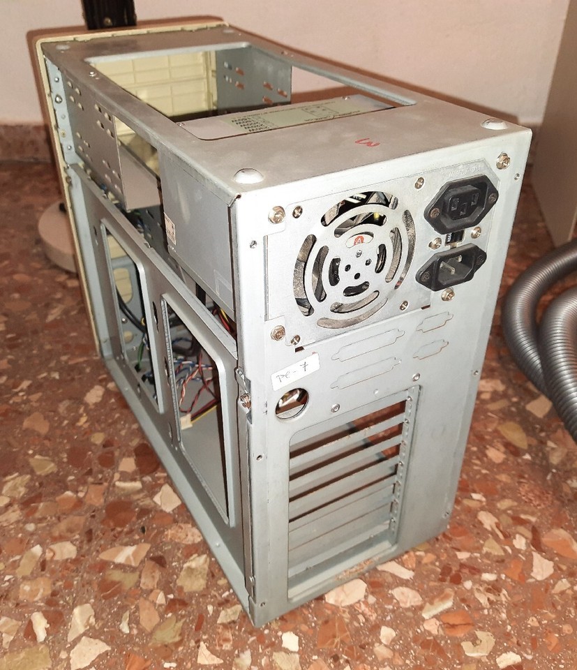 Vintage Beige 386 Era Retro Gaming Baby-AT Tower PC Case + FLOPPY + PSU ...