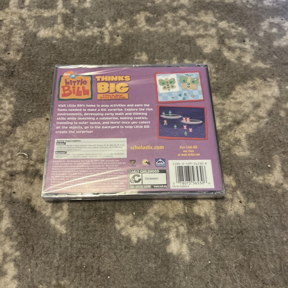 Scholastic Nick Jr Little Bill Thinks Big PC CD-ROM Math & Logic New ...