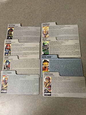 GI Joe file cards 8 | eBay
