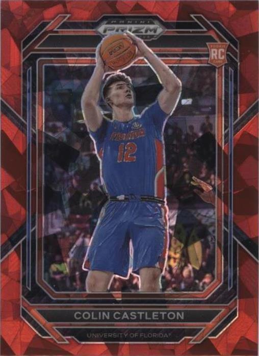2023 Panini Prizm Draft Picks - Colin Castleton #45 Red Ice Prizm (RC ...
