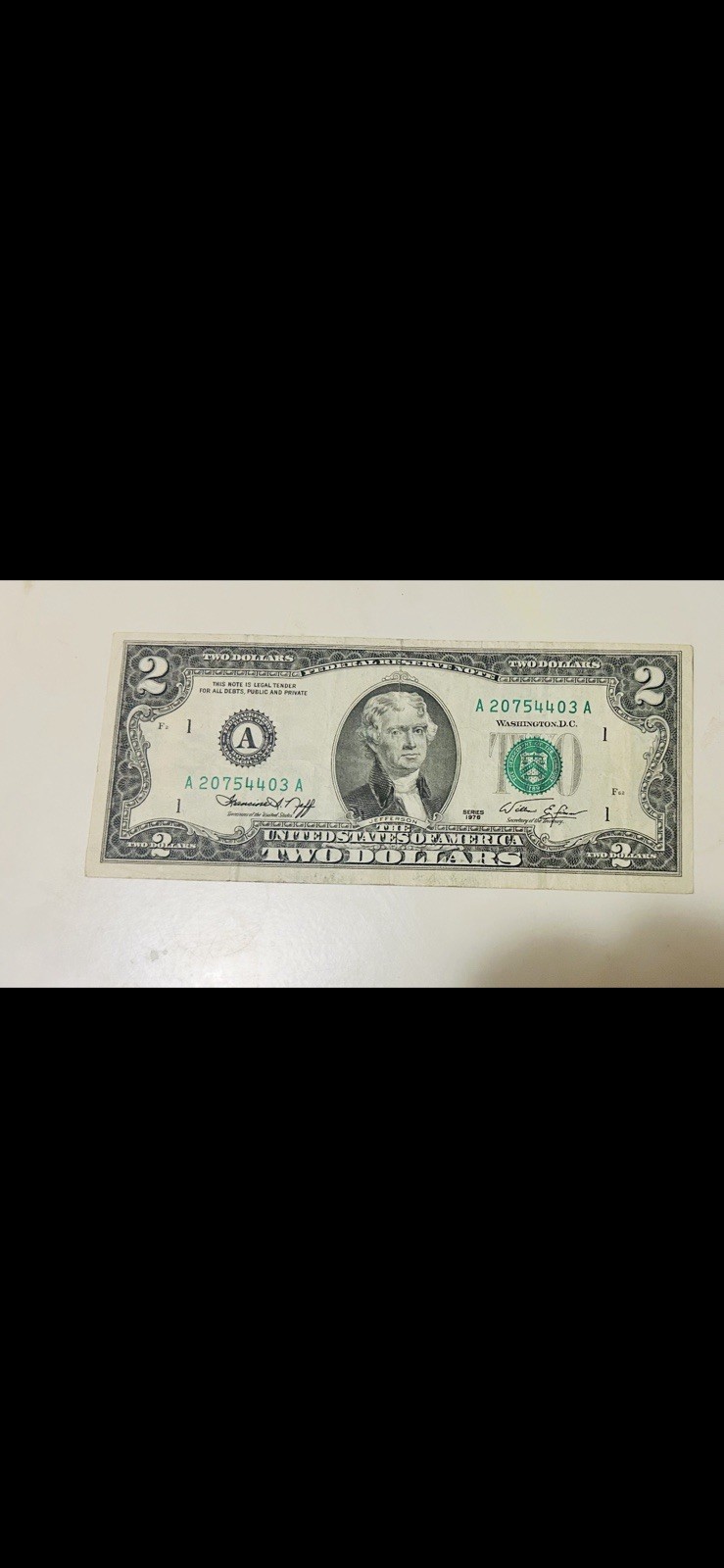 1976 $2 Dollar Bill # With Double Digits, VERY RARE, U.S.A. Currency | eBay