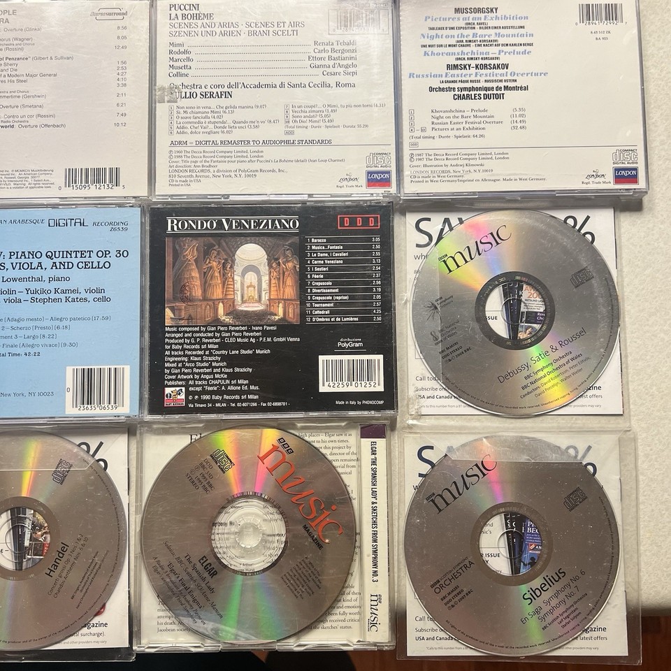 Lot of 12 Classical Music CD Albums - Various Albums- Opera, Quartet ...