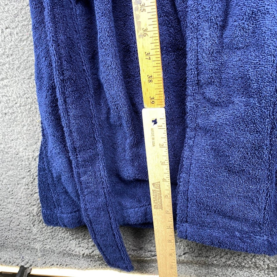 L.L.Bean Terry Cloth Bath Robe - Women's L-Reg - Blue Cotton Spa Robe ...