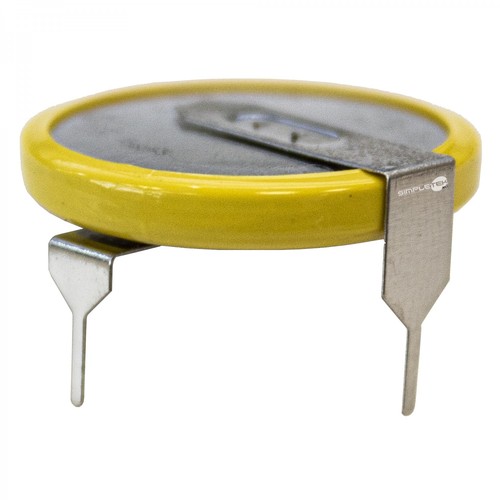 Rechargeable battery LIR2032 LI-ION solder button with 90° connectors ...