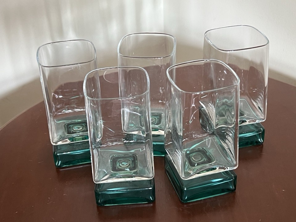 Luigi Bormioli Turquoise Monet Light & Music Vintage 5 Glasses | eBay ...