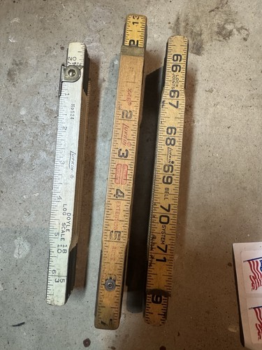 4 And 6 Foot Vintage Lufkin Rulers. No.524 Lock Joint Brass. One Is ...
