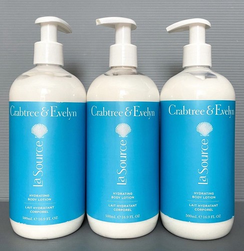 Crabtree & Evelyn LA SOURCE Hydrating Body Lotion 16.9 oz - LOT OF 3 ...