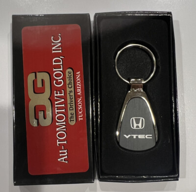 HONDA VTEC Tear Drop Metal Charcoal Black Key Chain Licensed | eBay