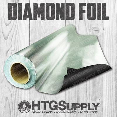 DIAMOND FILM 25', 50', 100' Ft Rolls Light Reflective Foil Grow Room ...