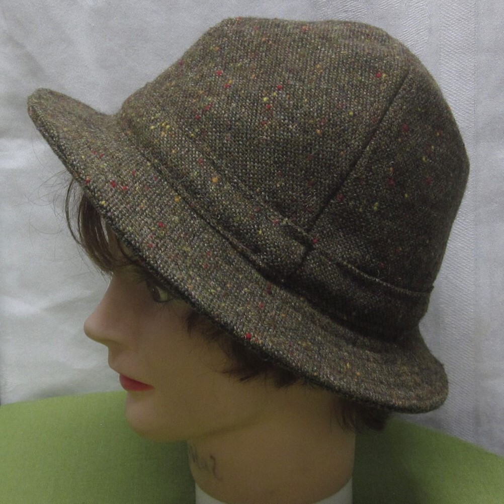 DONEGAL DESIGN vtg tweed wool Irish walking hat 1960s… - Gem