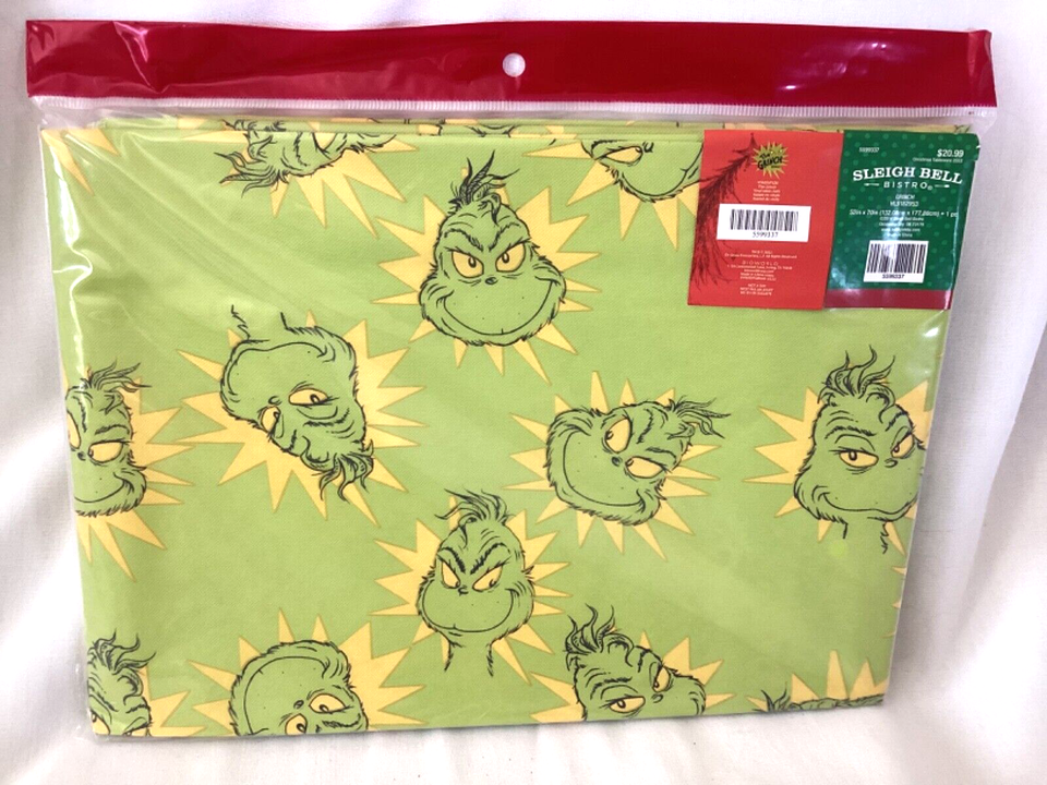 NEW Dr. Seuss Grinch Lot Tablecloth - Dish Towel - Drying Mat | eBay