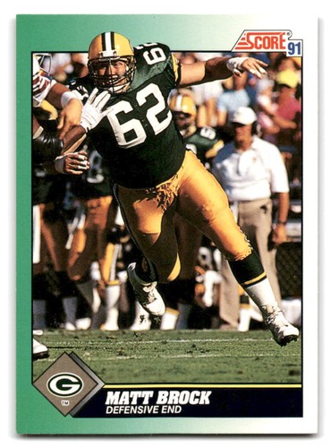 Matt Brock 1991 Score #303 Green Bay Packers BASEBALL | eBay
