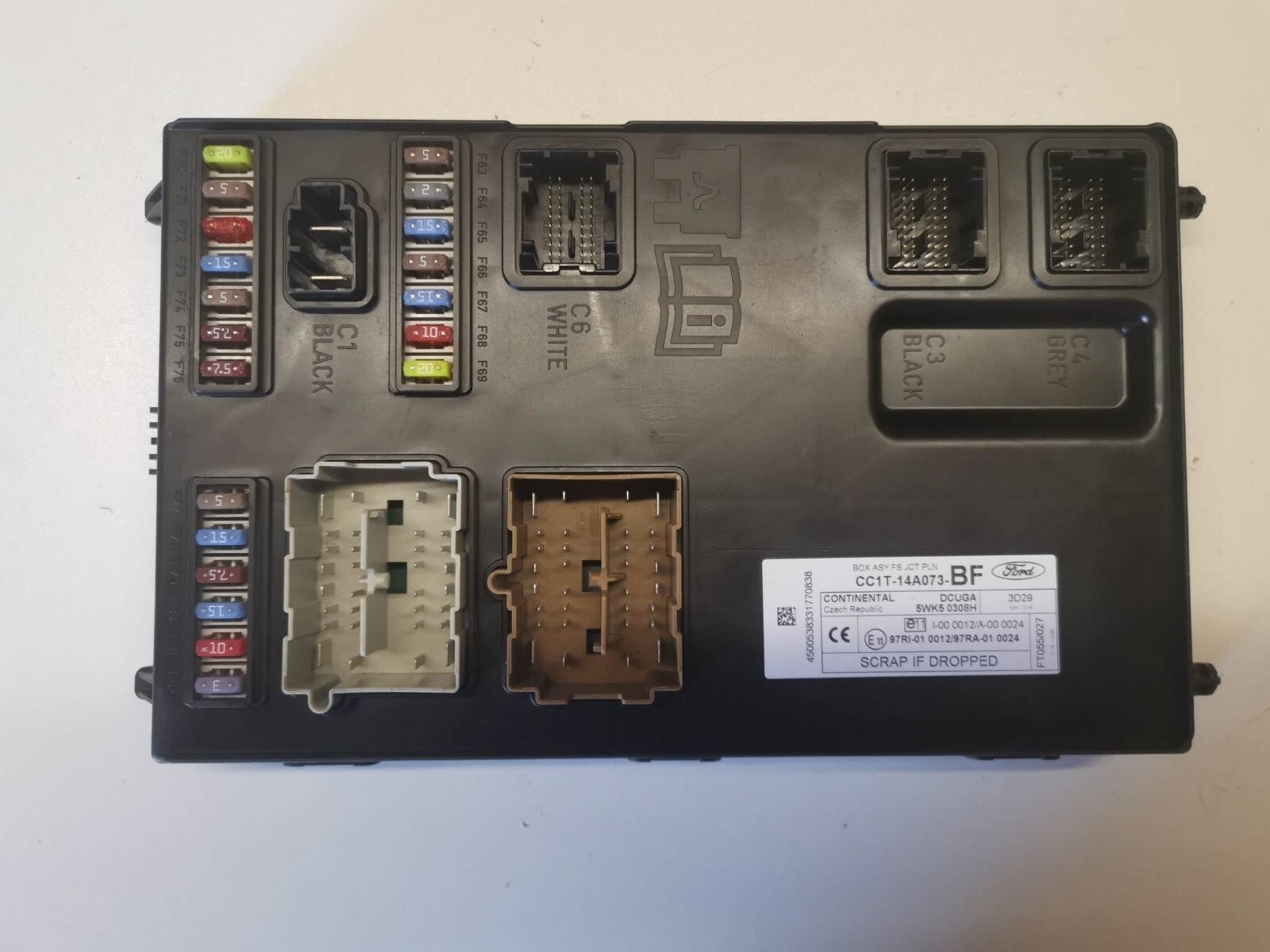 FORD TRANSIT MK7 BCM FUSE BOX BODY CONTROL MODULE CC1T14A073BF | eBay UK
