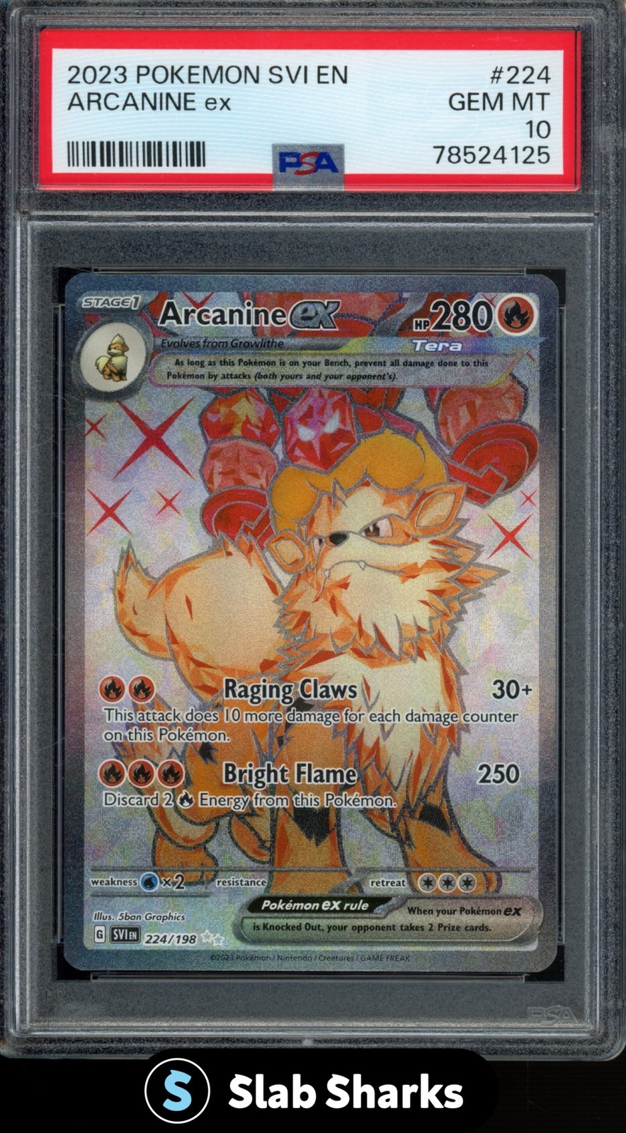 Arcanine ex 2023 Scarlet & Violet #224/198 Ultra Rare (Full Art) Price ...
