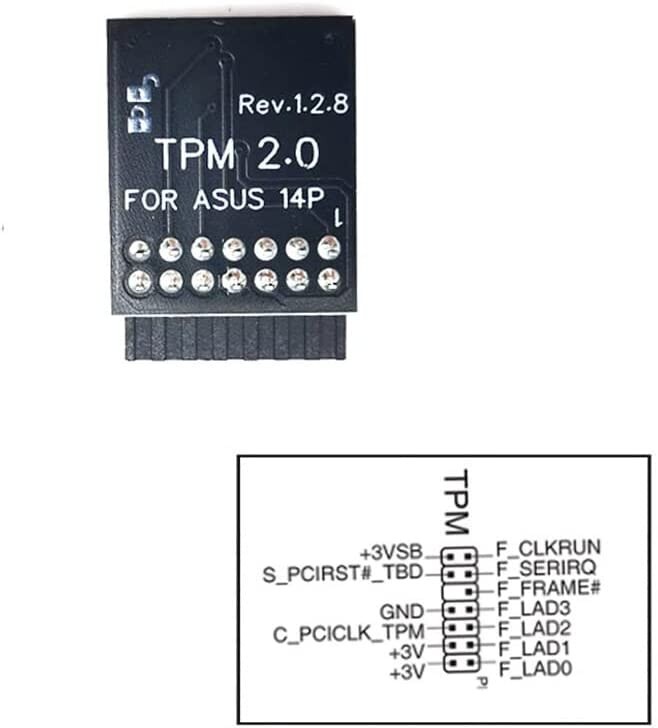TPM 2.0 Module Trusted Platform for ASUS Motherboard 14 Pin LPC Card ...